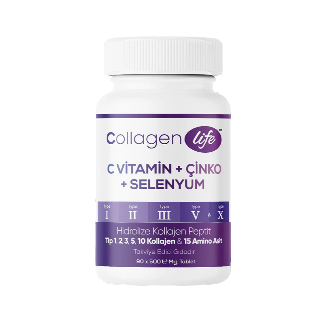 COLLAGEN LİFE 5 Tip Kolajen 90 Tablet – Özel Beslenme