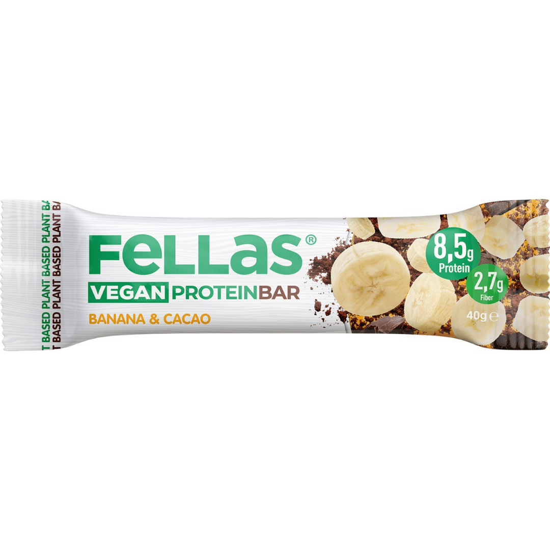 FELLAS Vegan Protein Bar Muzlu ve Kakaolu 40g – Özel Beslenme