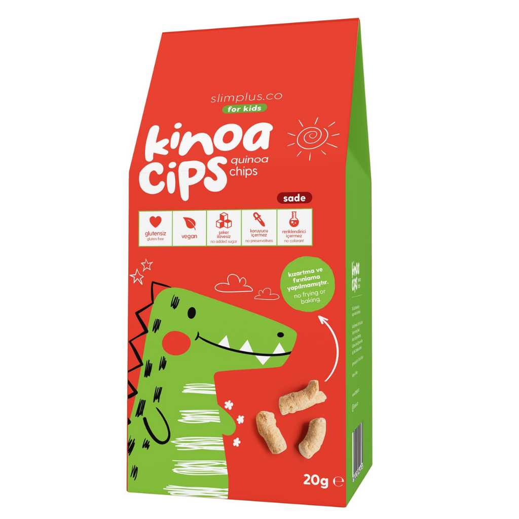 SLİMPLUS Glutensiz Vegan Yağsız Sade Kinoa Cipsi 20g – Özel Beslenme