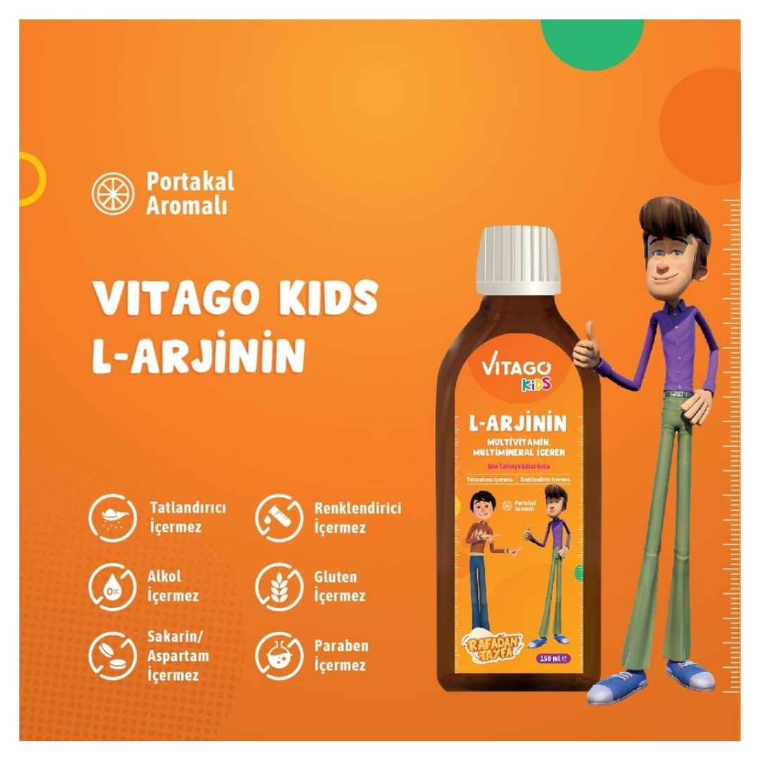 VİTAGO Kids Rafadan Tayfa L-Arjinin Takviye Edici Gıda 150 ml – Özel ...