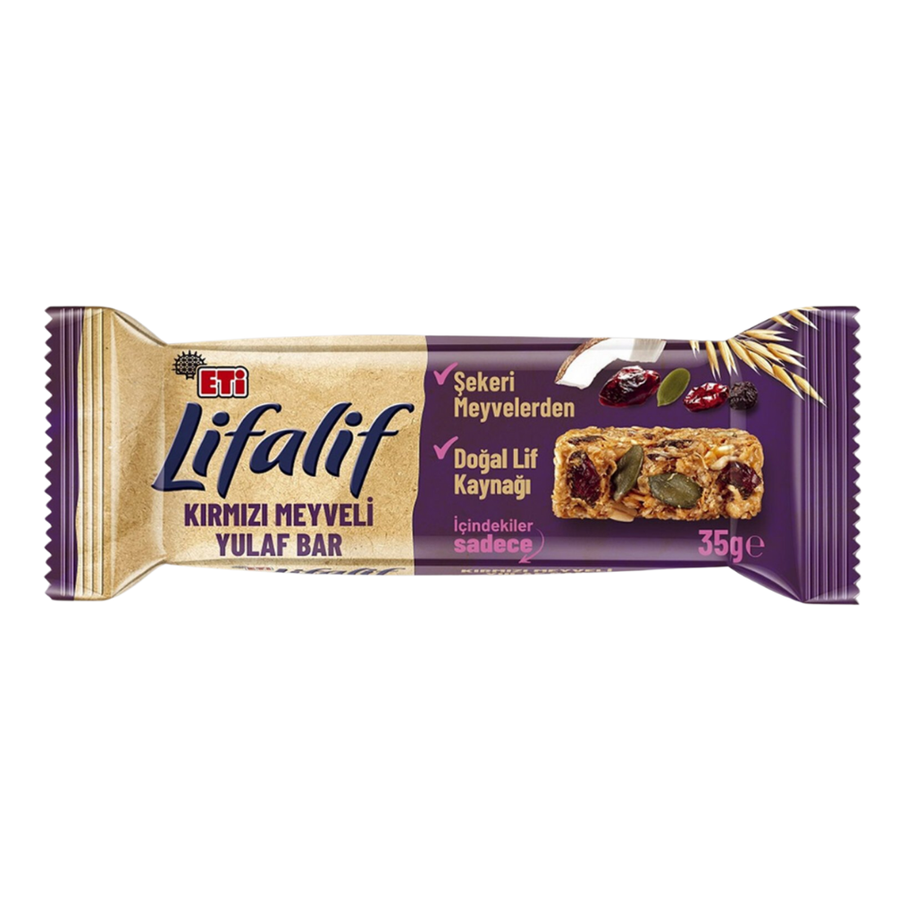 ETİ Lifalif Kırmızı Meyveli Yulaf Bar 35g – Özel Beslenme