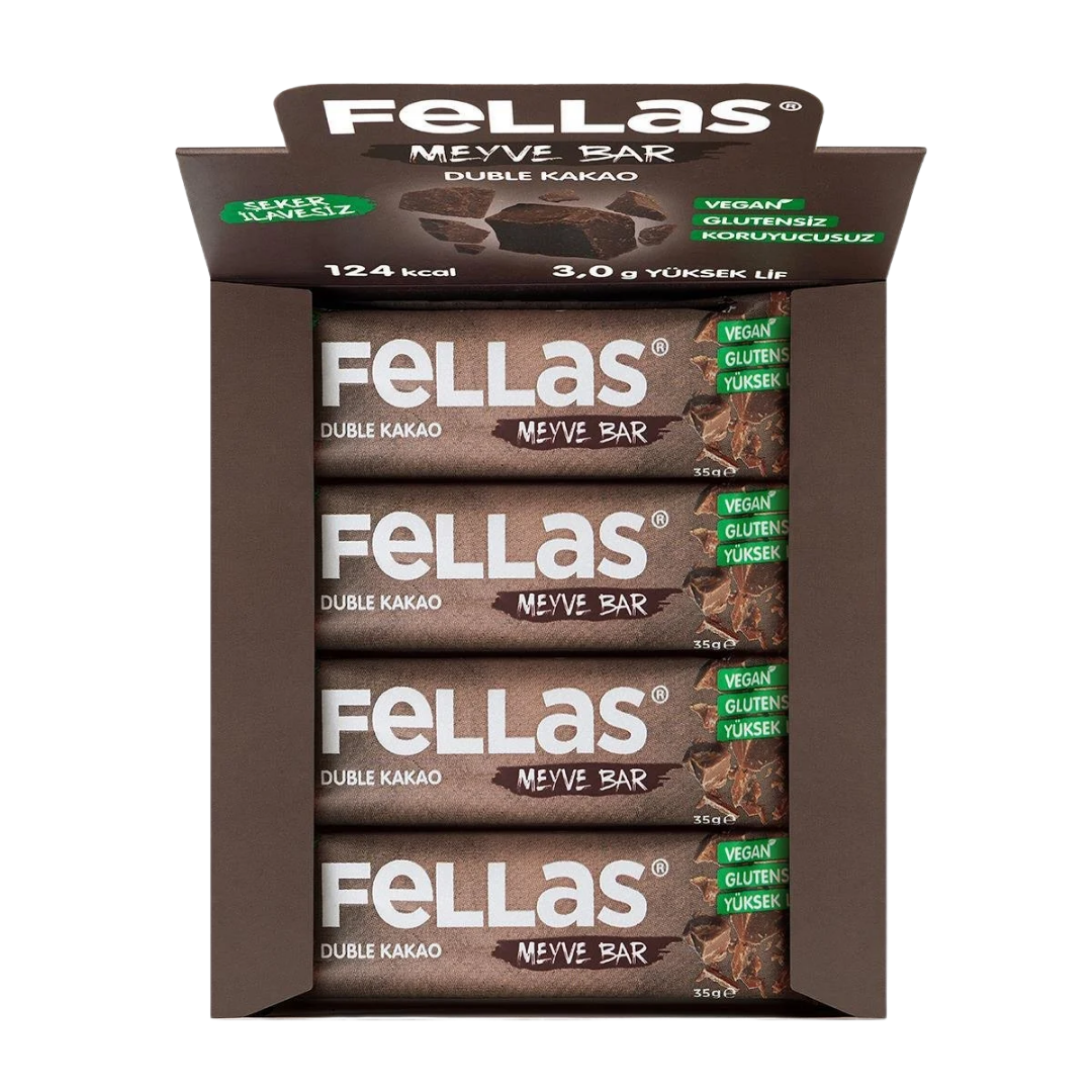 FELLAS Meyve Bar - Duble Kakaolu 35g x 12 Adet – Özel Beslenme