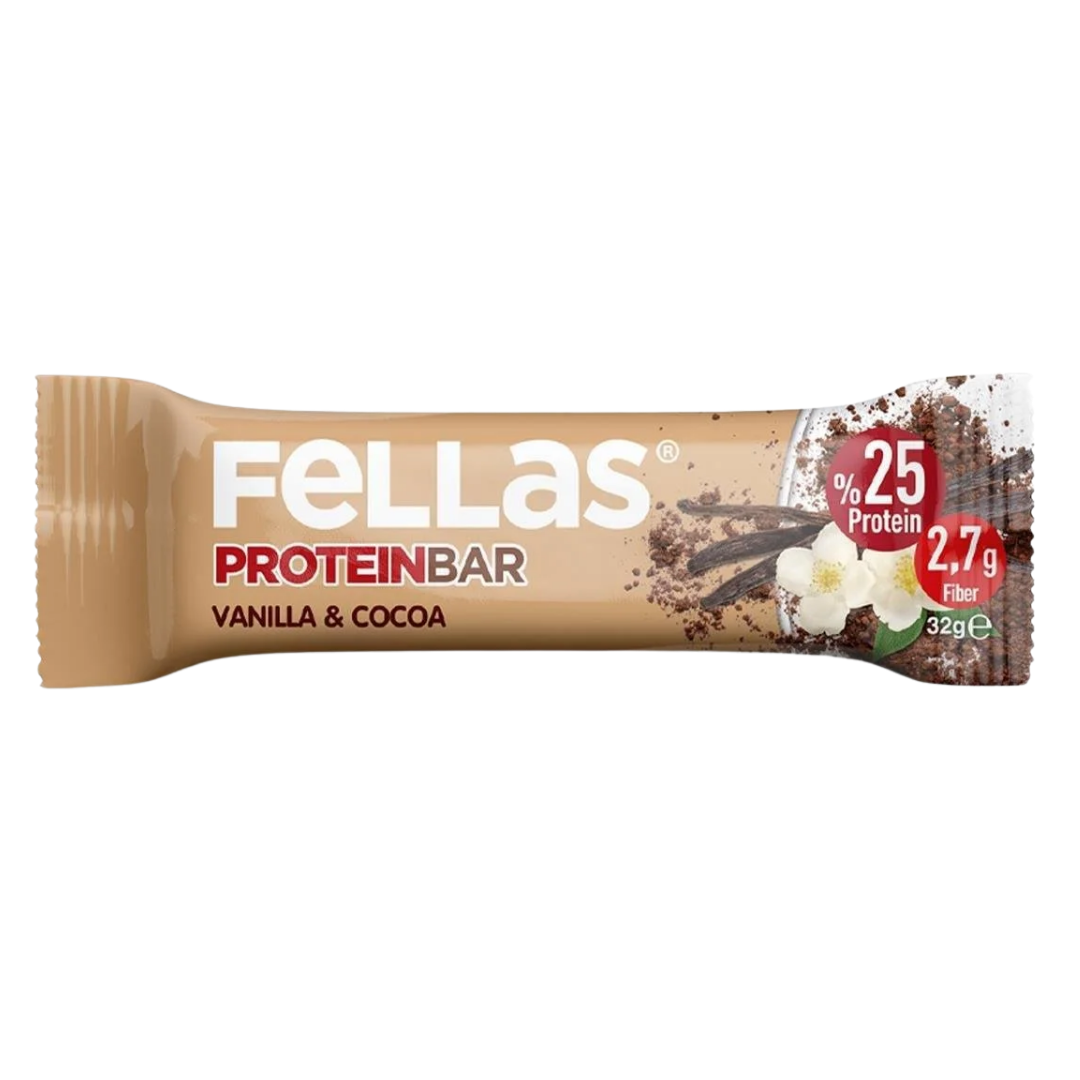 FELLAS Protein Bar Vanilyalı ve Kakaolu 32g – Özel Beslenme