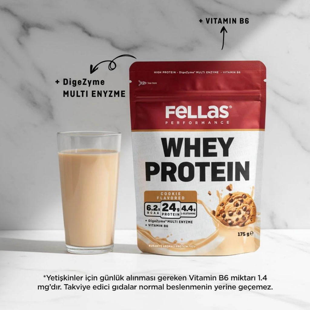 FELLAS Protein Tozu Performance - Kurabiye Aromalı Protein Tozu 175g ...