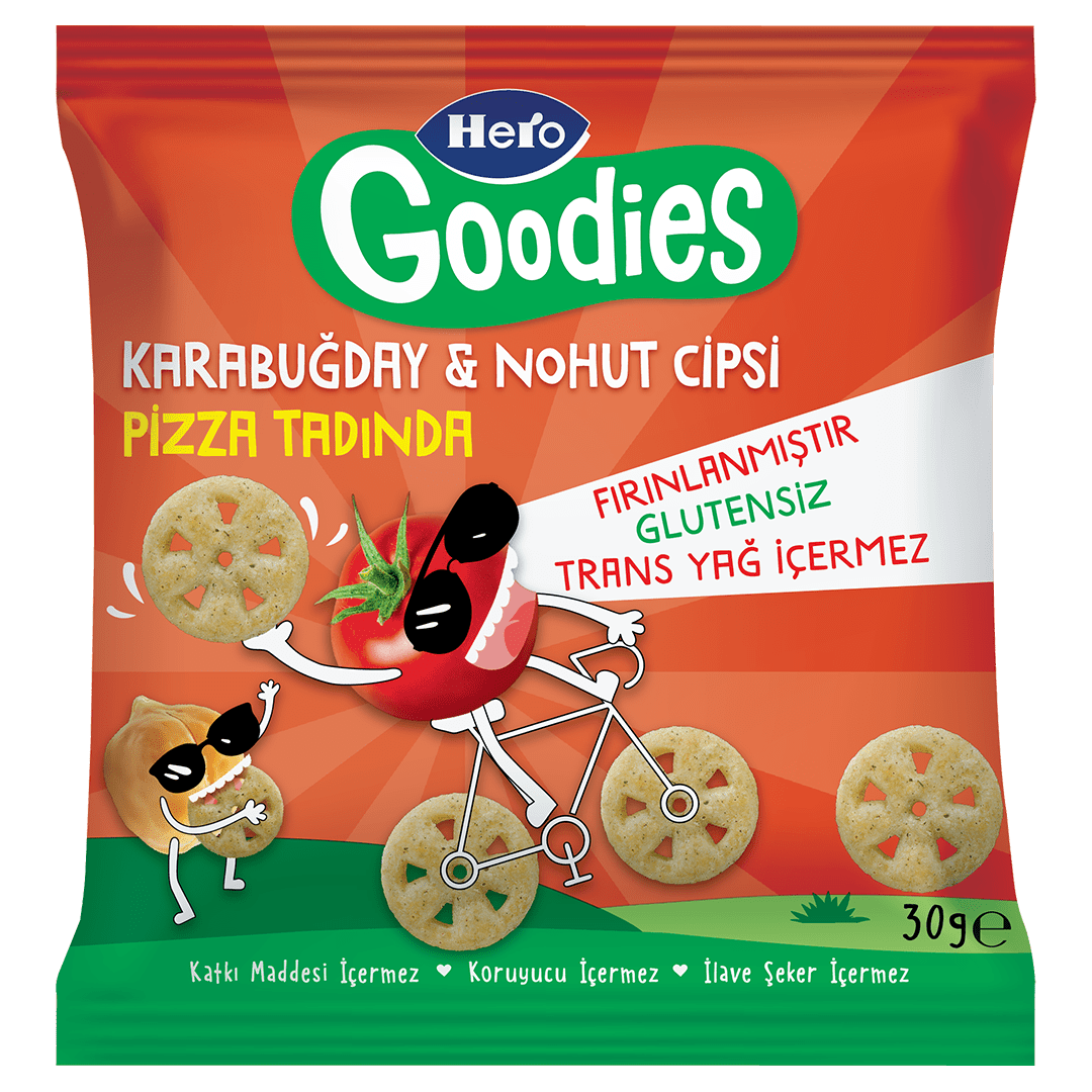 HERO Goodies Pizza Tadında Karabuğday ve Nohut Cipsi – Özel Beslenme
