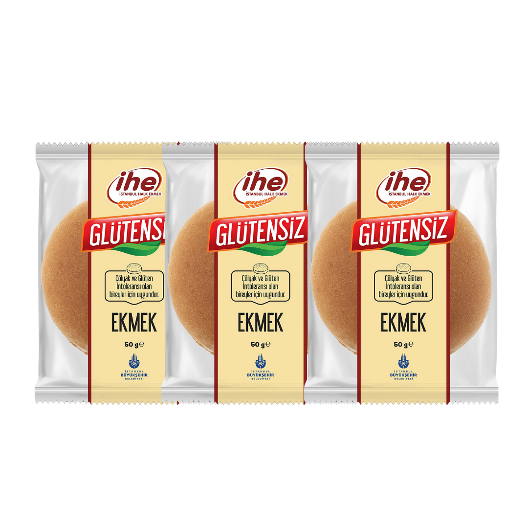 İHE Glutensiz Ekmek 50g x 3 (Açıklamayı okuyunuz) – Özel Beslenme