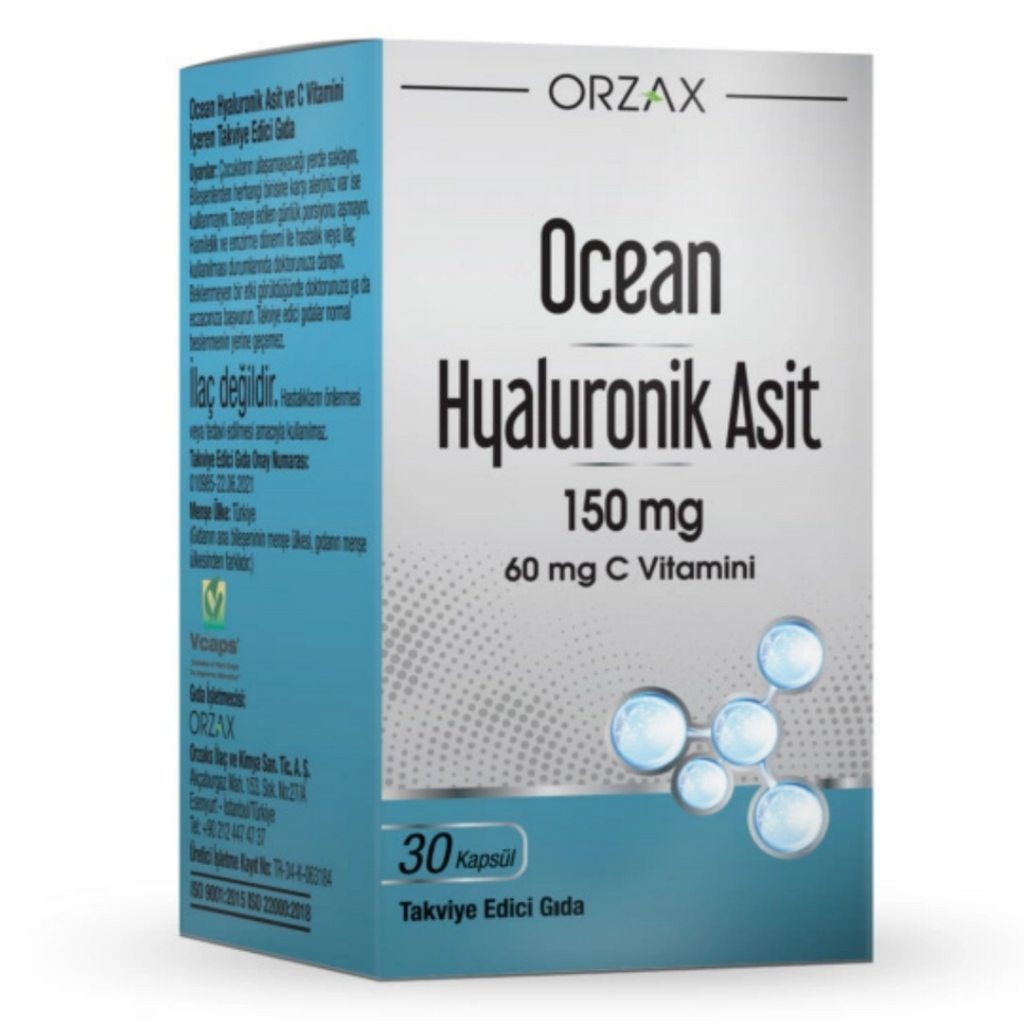 ORZAX Ocean Hyaluronik Asit 150 mg 30 Kapsül – Özel Beslenme