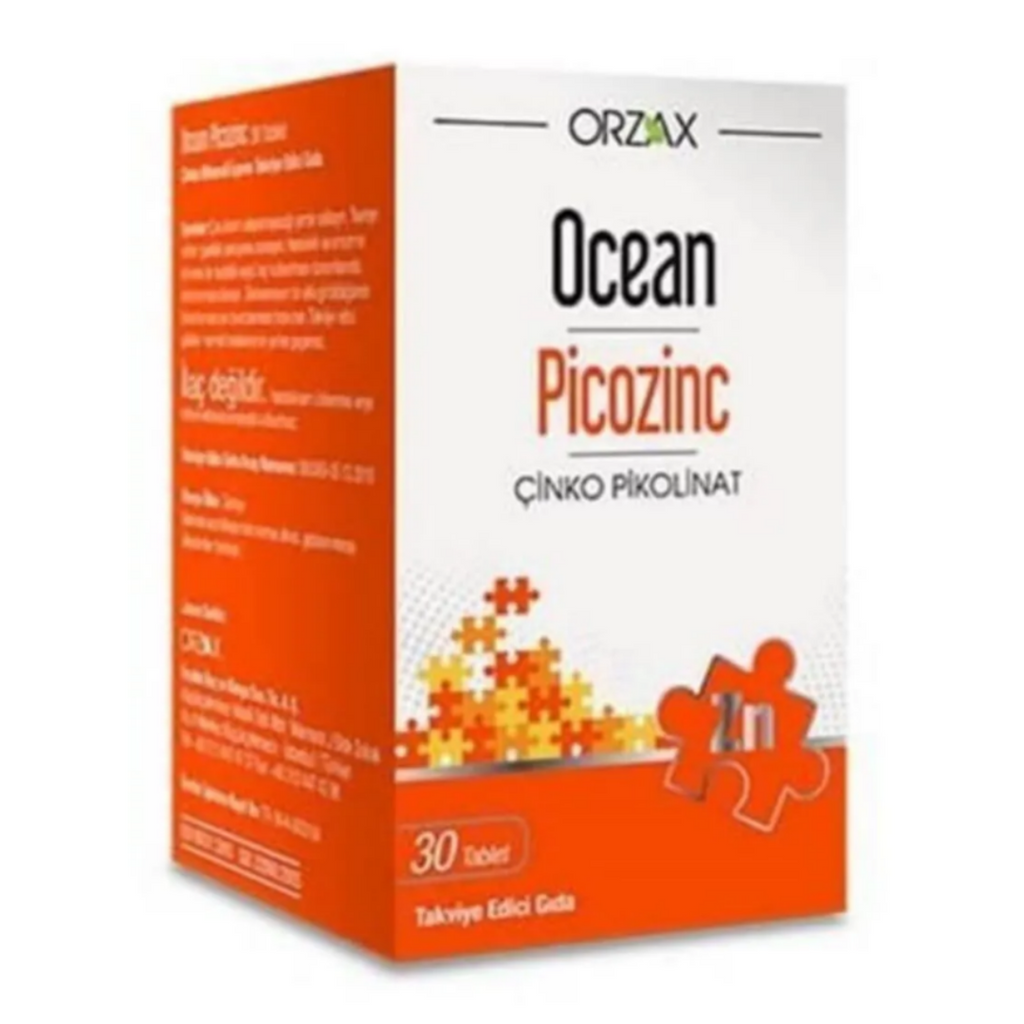 ORZAX Ocean Picozinc Çinko 30 Tablet – Özel Beslenme