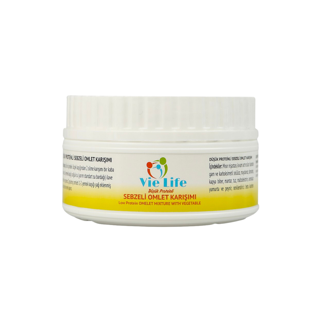 VİE LİFE Proteini Azaltılmış Sebzeli Omlet Karışımı 180g – Özel Beslenme