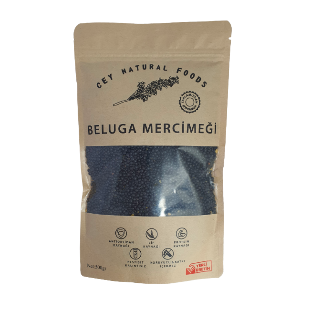 CEY NATURAL FOODS Beluga Mercimeği 500g – Özel Beslenme