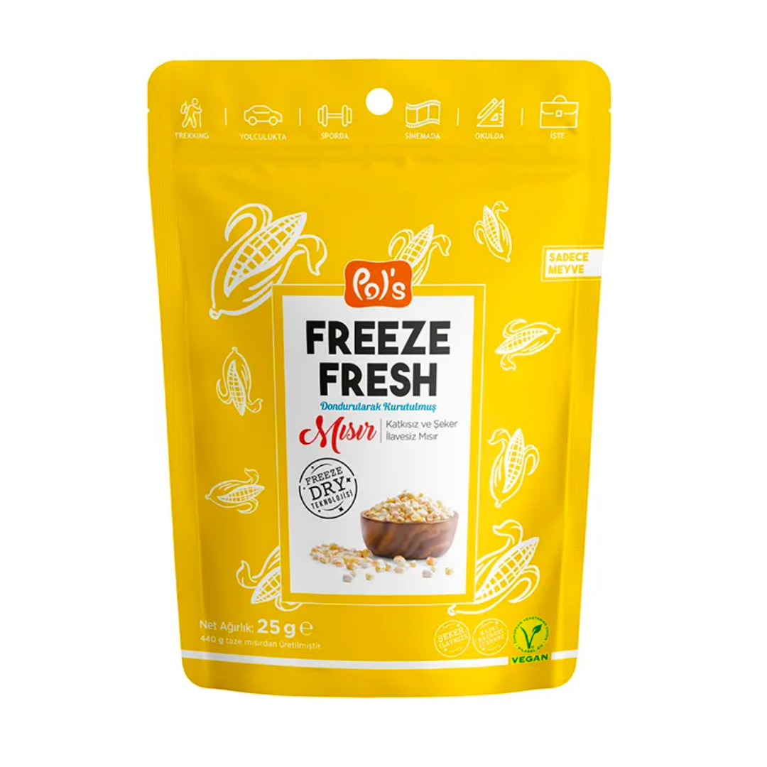 POL'S Freeze Fresh Mısır 25g – Özel Beslenme